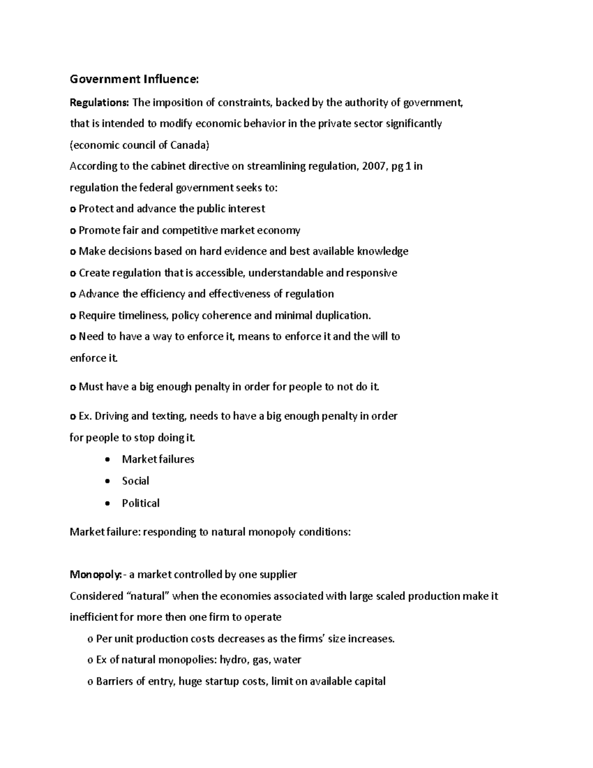 Government Influence - Regulations constraints Moral hazard ...