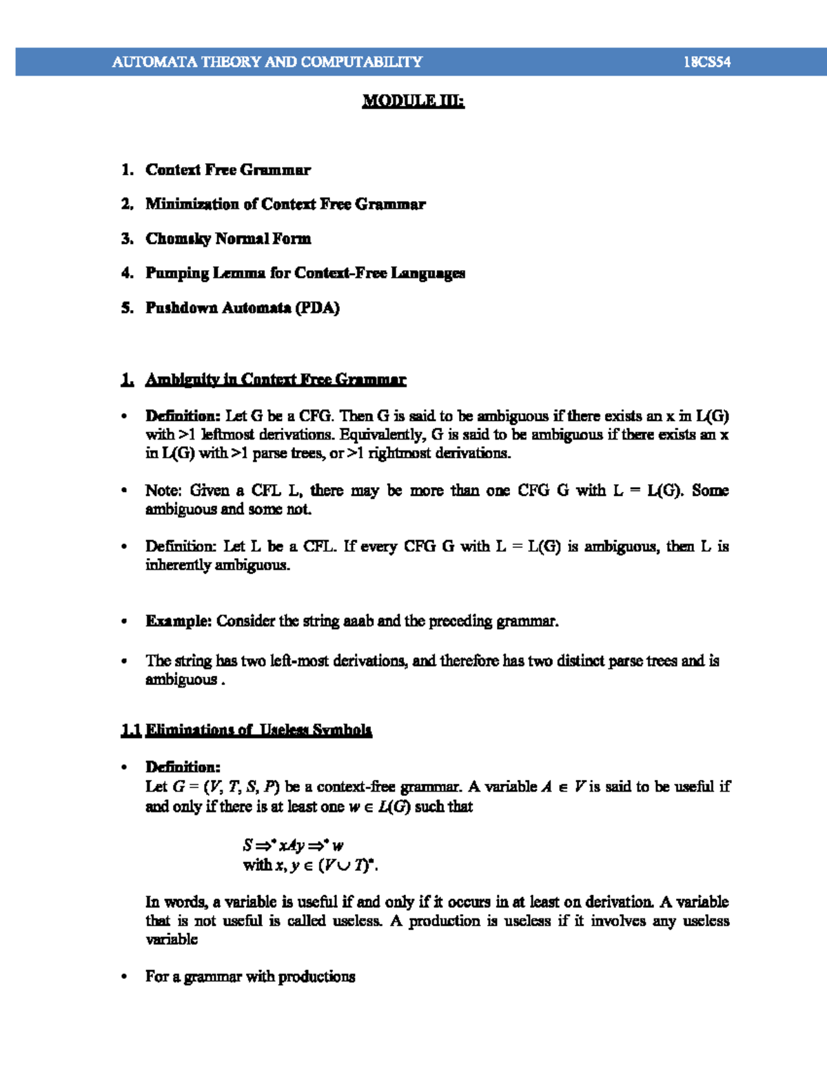 ATC Mod3@Az Documents - Information science and Engineering - Studocu