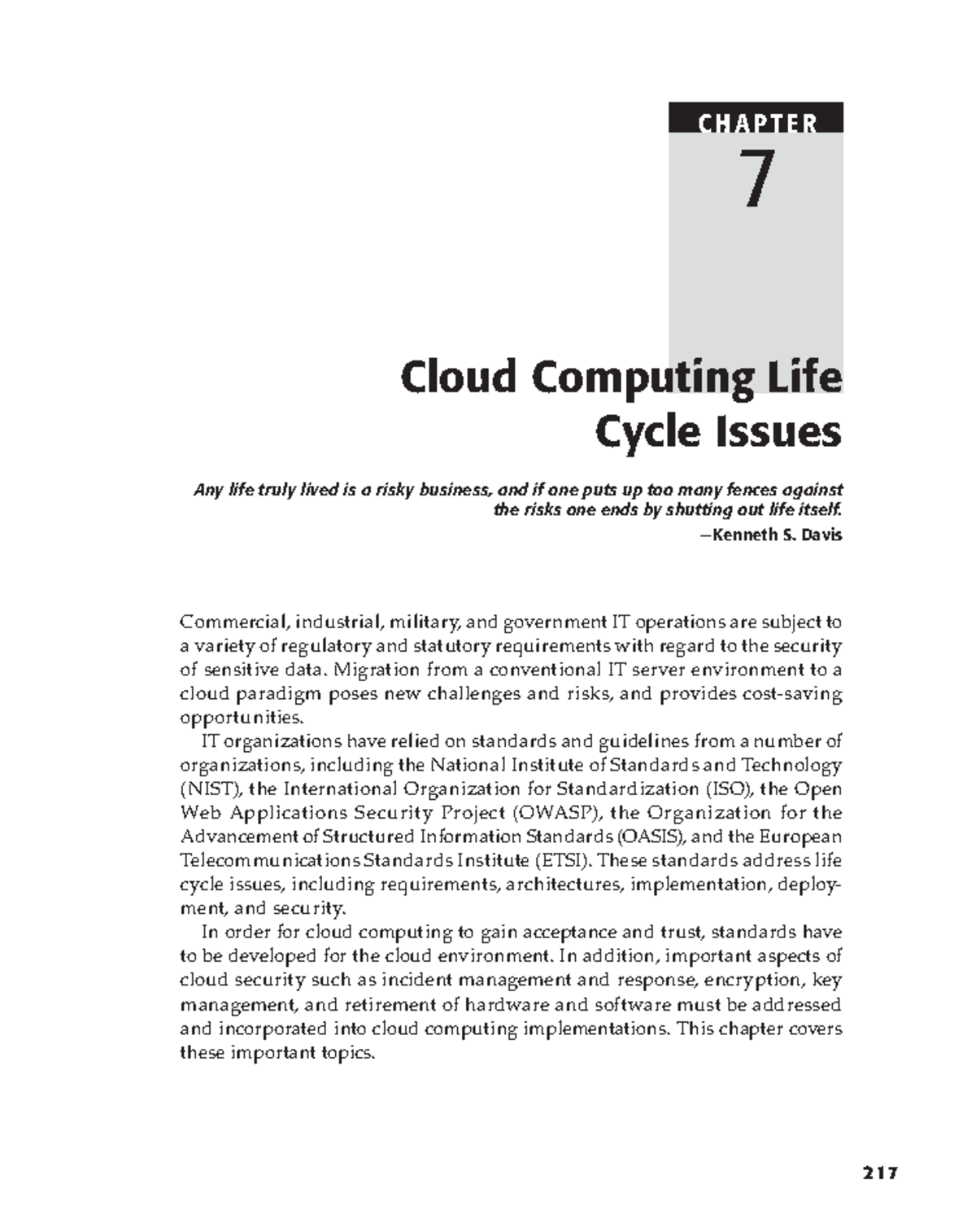 Chapter 7 - Cloud Computing Life Cycle Issues - Cloud Security - CIT ...