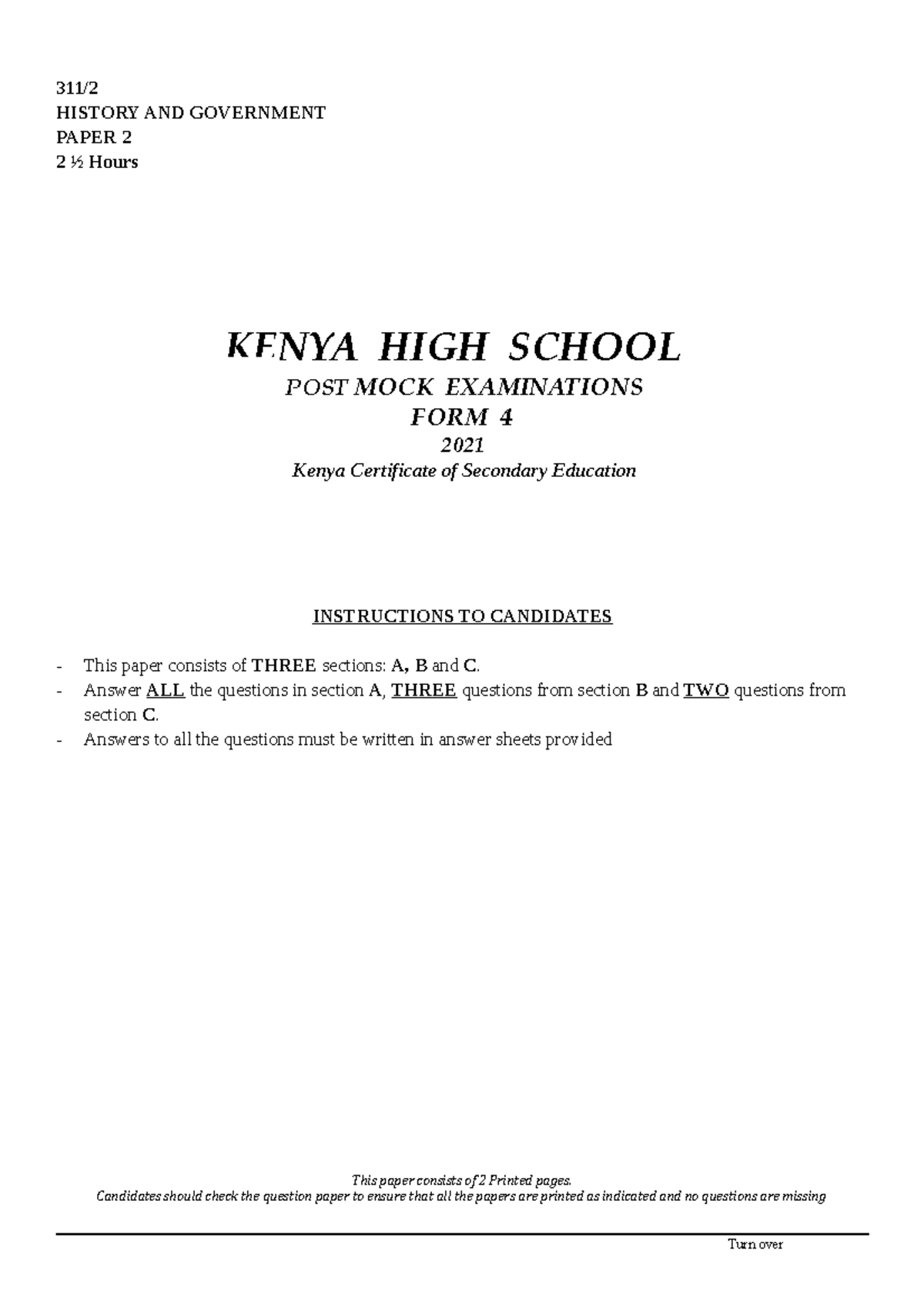 History-p2-qtns - Good document for use during assignments. Highly ...