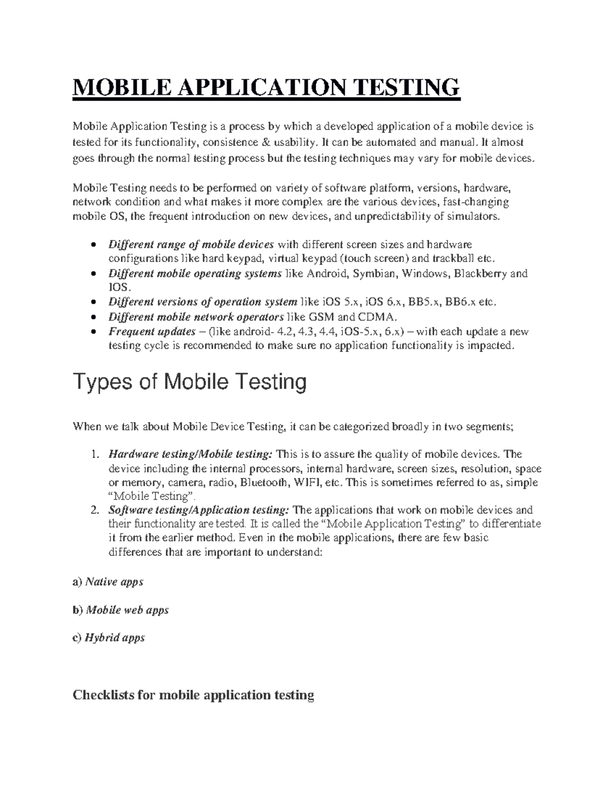 Mobile Application Testing 2928689 2022 08 17 10 59 - MOBILE ...