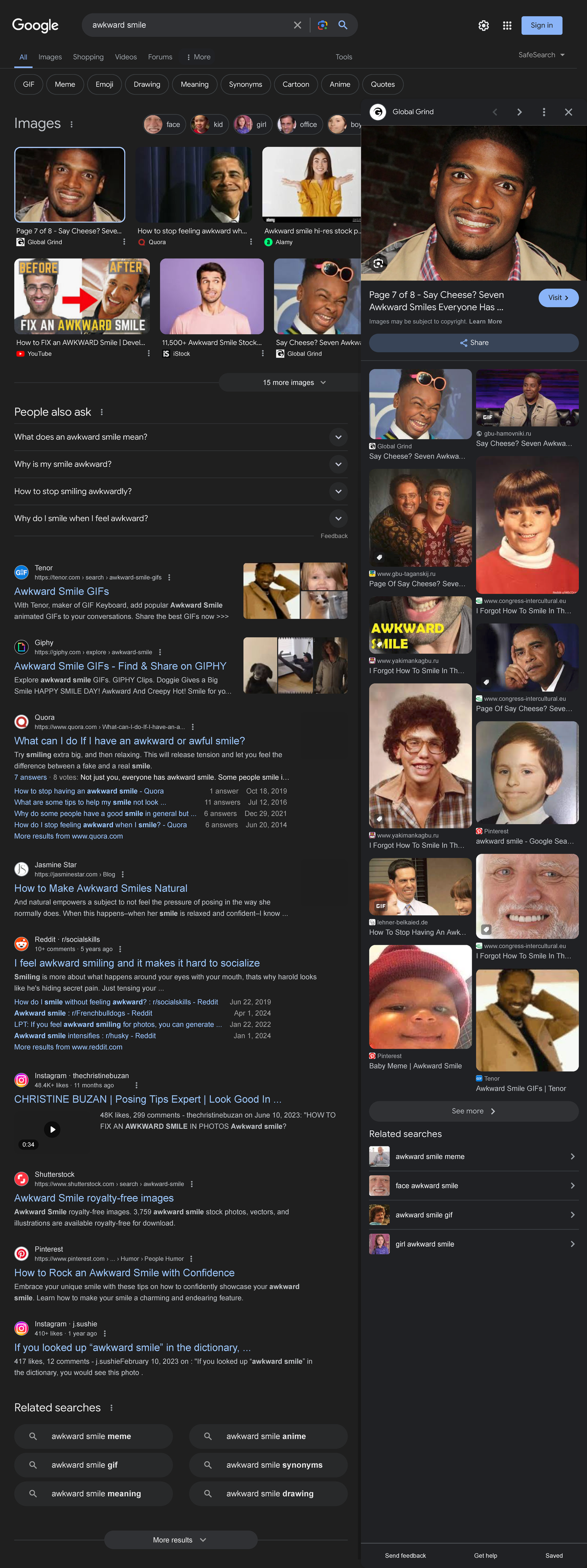 Awkward smile - Google Search - SafeSearch Images face kid girl office ...