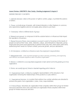 Practicum reading assignment 5 chapter 5 - Annes Newton- G00378073- Reading Assignment #5 ...