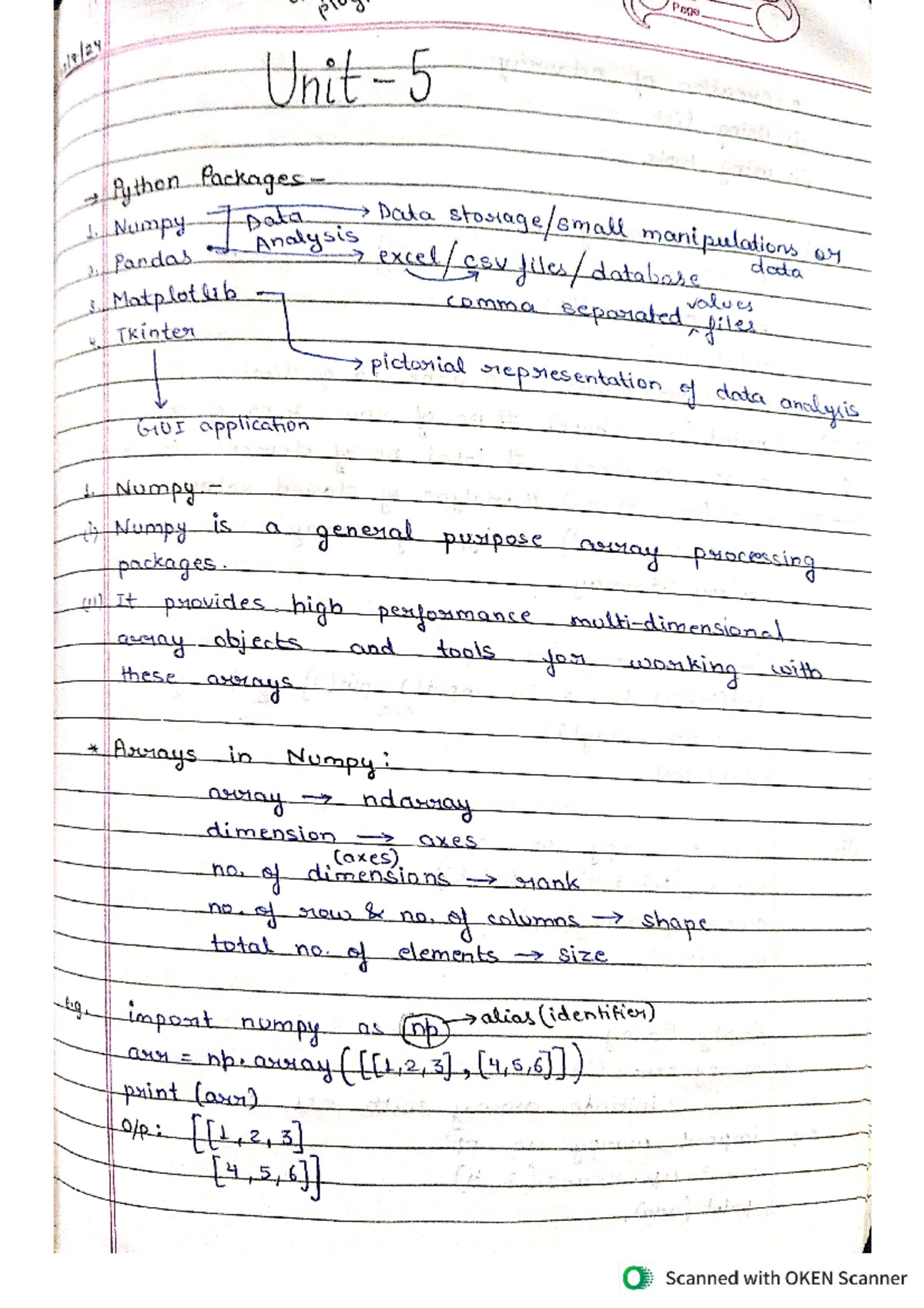 Unit 5 python - ploy Page Unit 5 Python Numpy Data 1. Analysis Data mani pulations Pandas excel ...