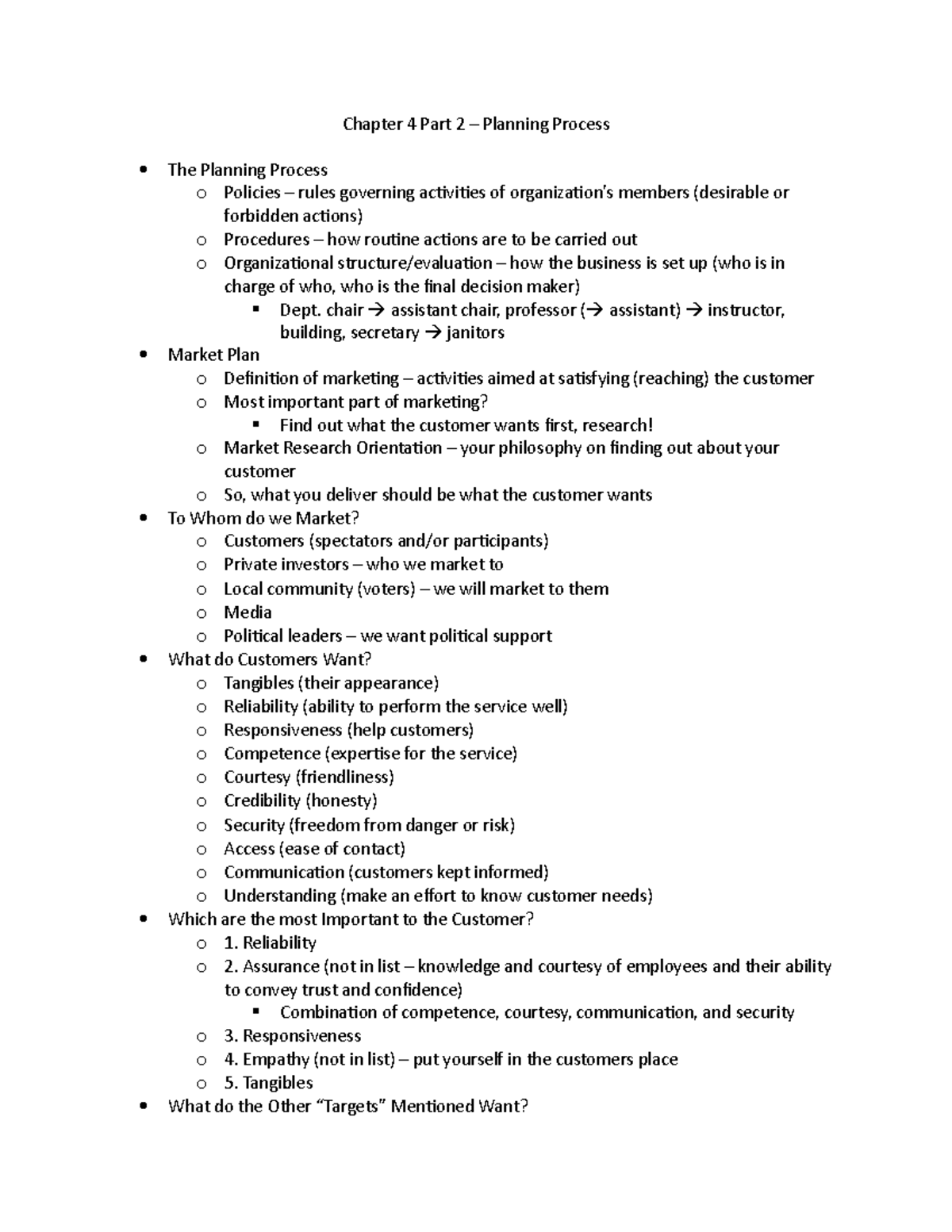 Chapter 4 Part 2 - Professor Lisa Dukes - Chapter 4 Part 2 – Planning ...