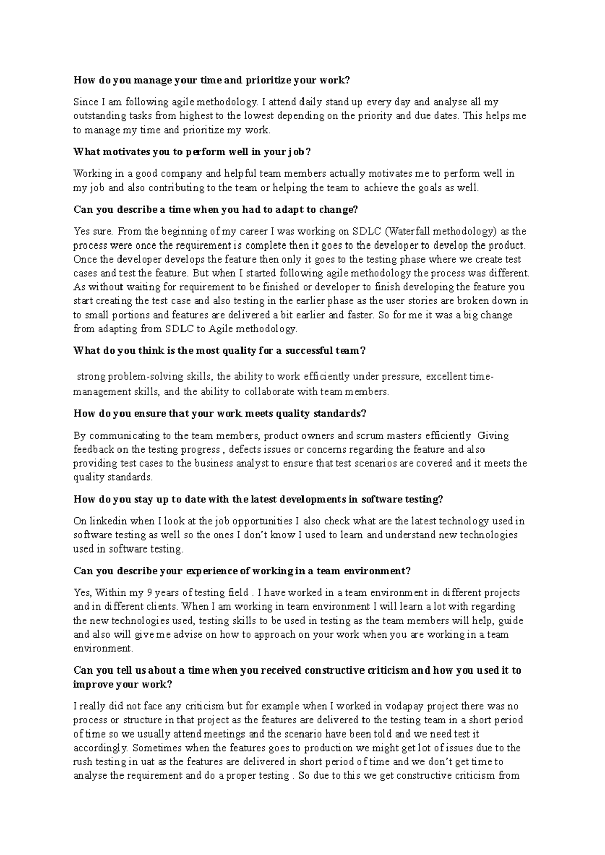 41 interview questions - How do you manage your time and prioritize ...