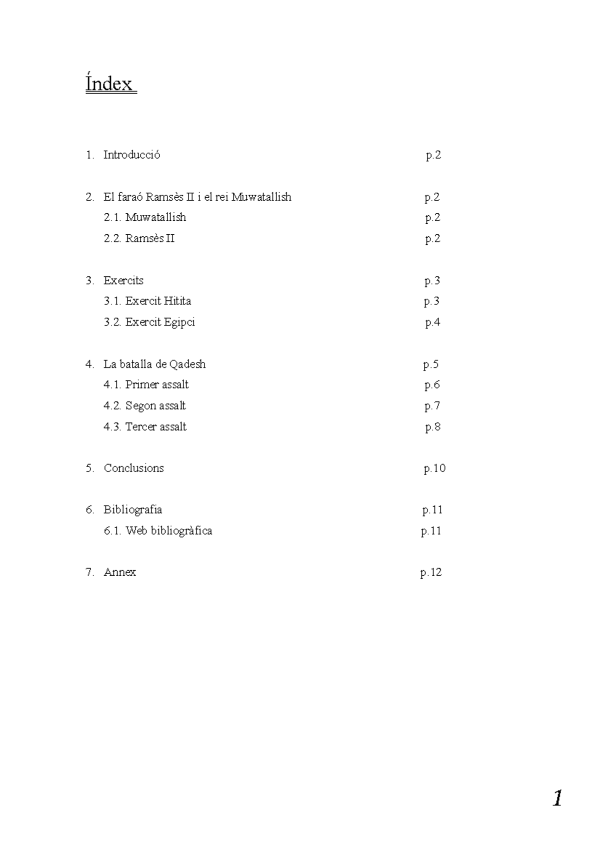 Trabajo - Batalla de Qadesh - 1. p 2. El II i el rei Muwatallish p 2 ...