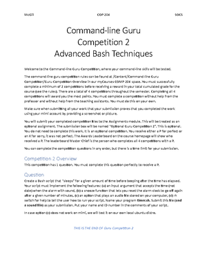 COMP204 S2020 final solution - December 2019 Supplemental Examination Intro to Computer ...