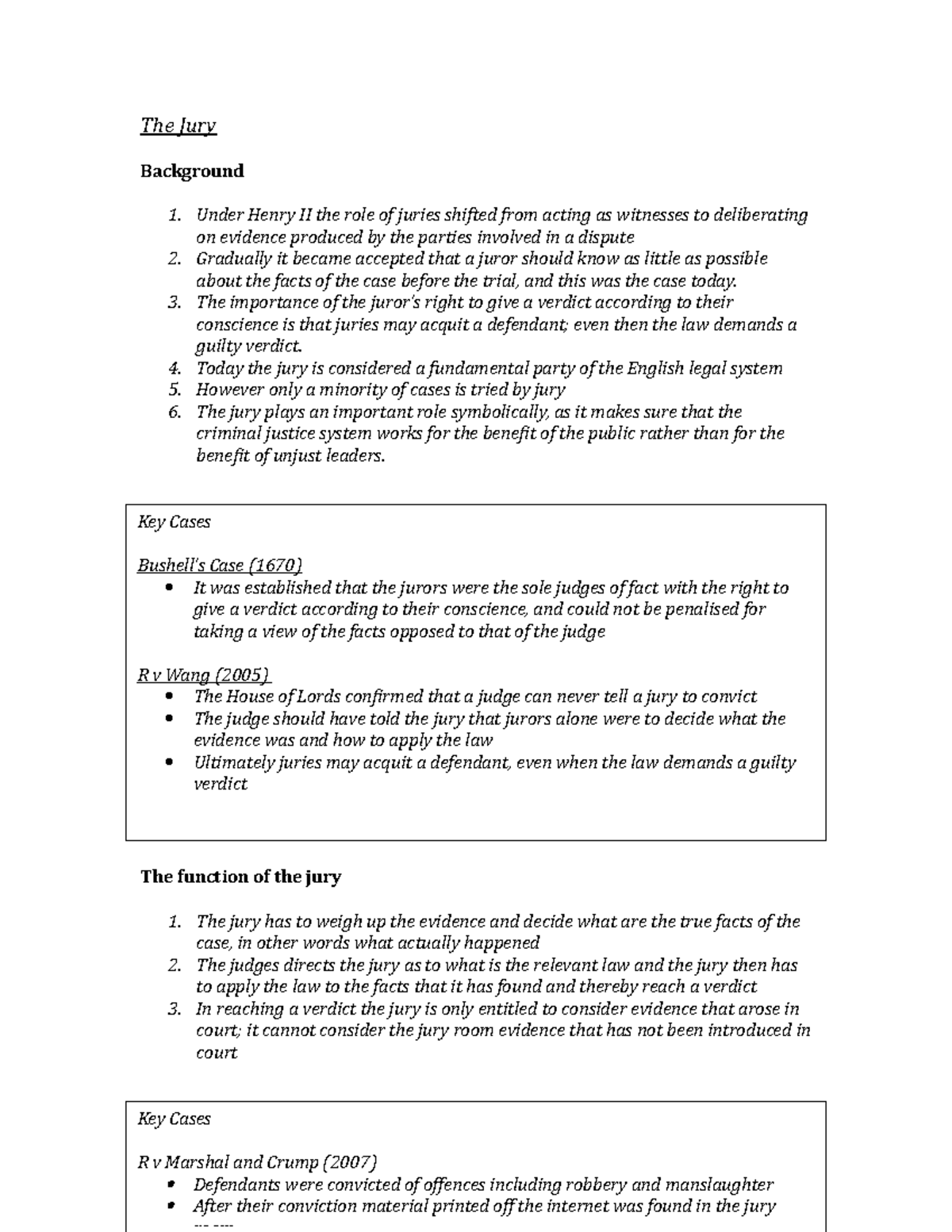The Jury - juries - The Jury Background Under Henry II the role of ...