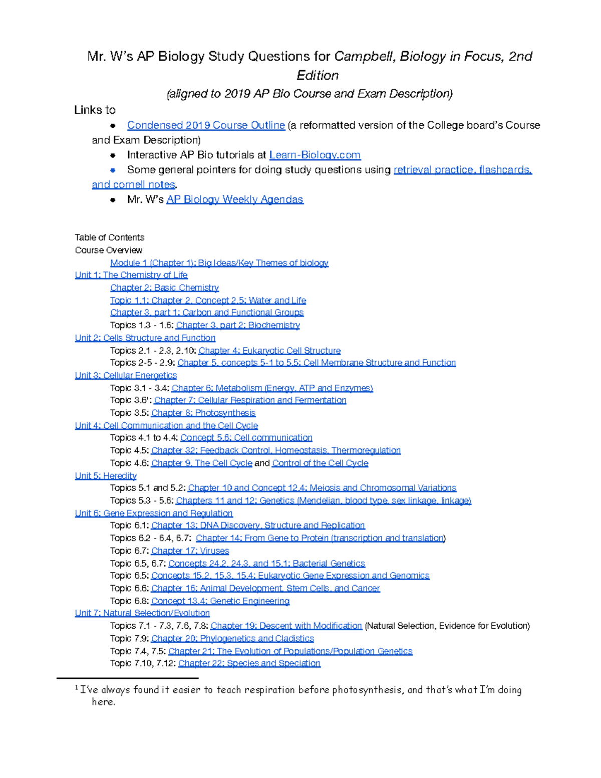 AP Bio Campbell Bi F Study Questions, 2019 edition - Google Docs - Mr ...