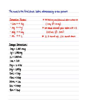 Med math review session 1 - 502 Medication Safety & Math Review Session ...