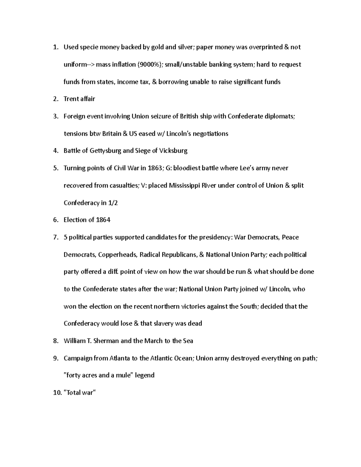 Busmgt 495 30 - notes - Used specie money backed by gold and silver ...