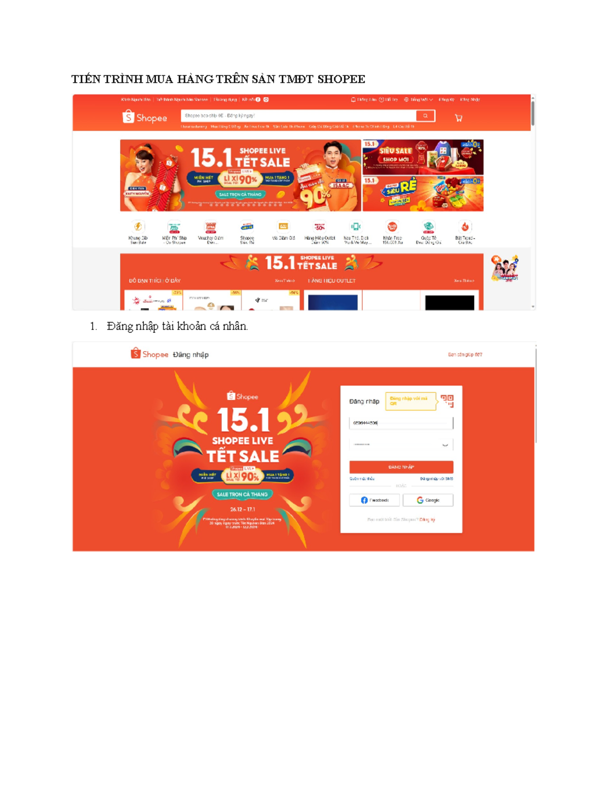 Tien Trinh Mua Sam Truc Tuyen Shopee - TIẾN TRÌNH MUA HÀNG TRÊN SÀN TMĐT SHOPEE Đăng nhập tài ...