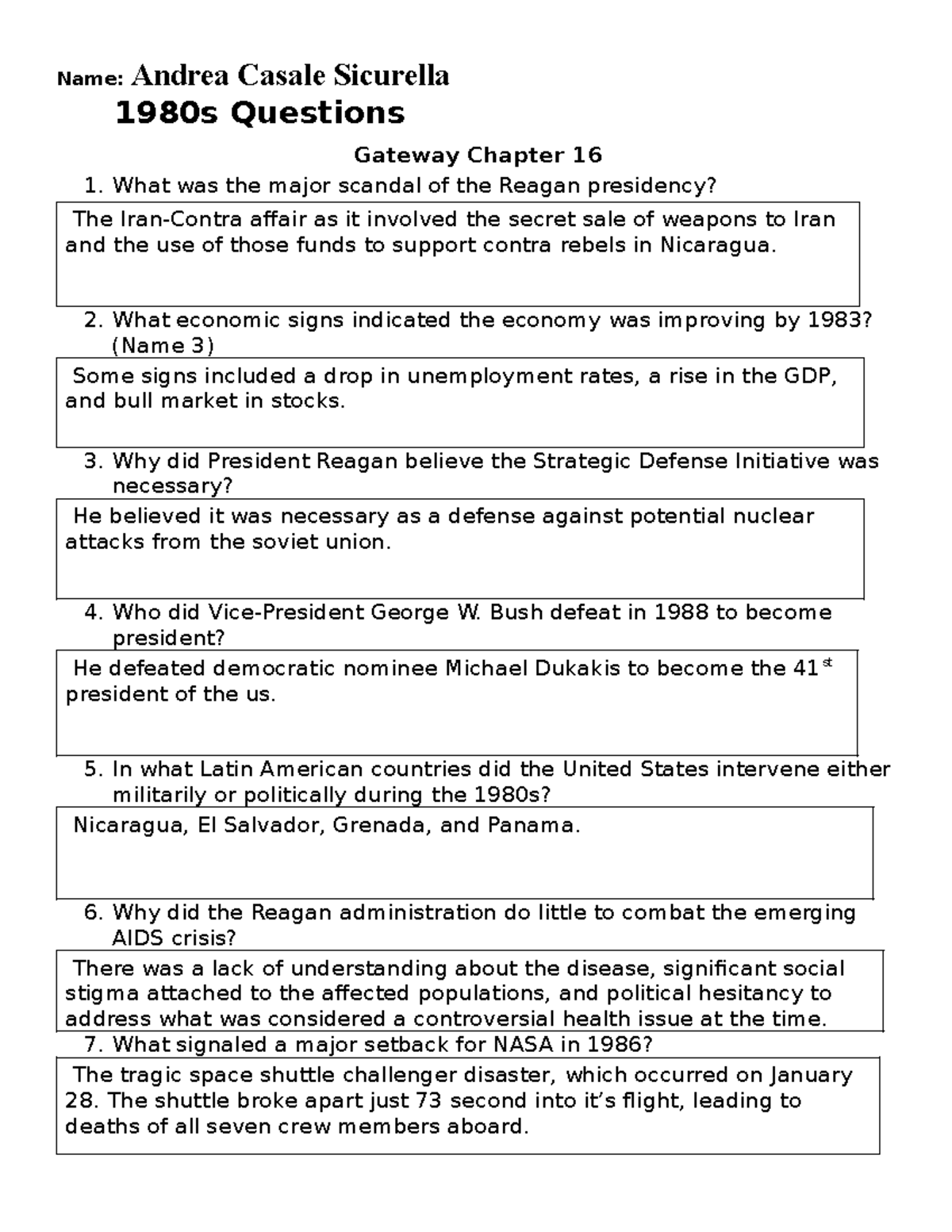 1980s Questions-1 - work - Name: Andrea Casale Sicurella 1980s ...