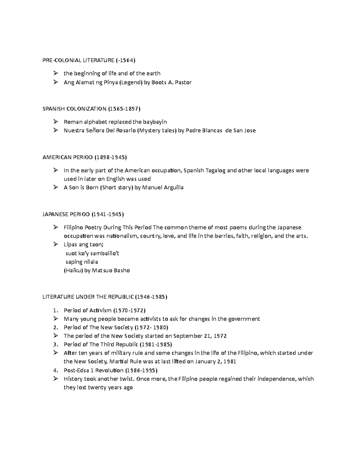 21st century literature modular modality - PRE-COLONIAL LITERATURE ...