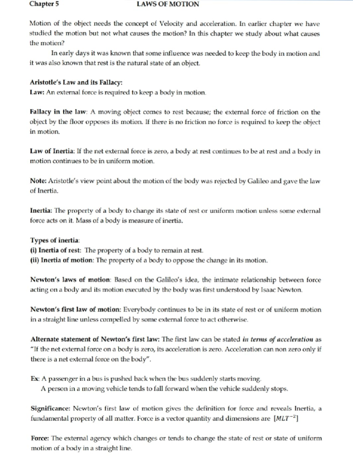 Laws of motion - Practice dpps - Chapter 5 Motion of the object needs ...