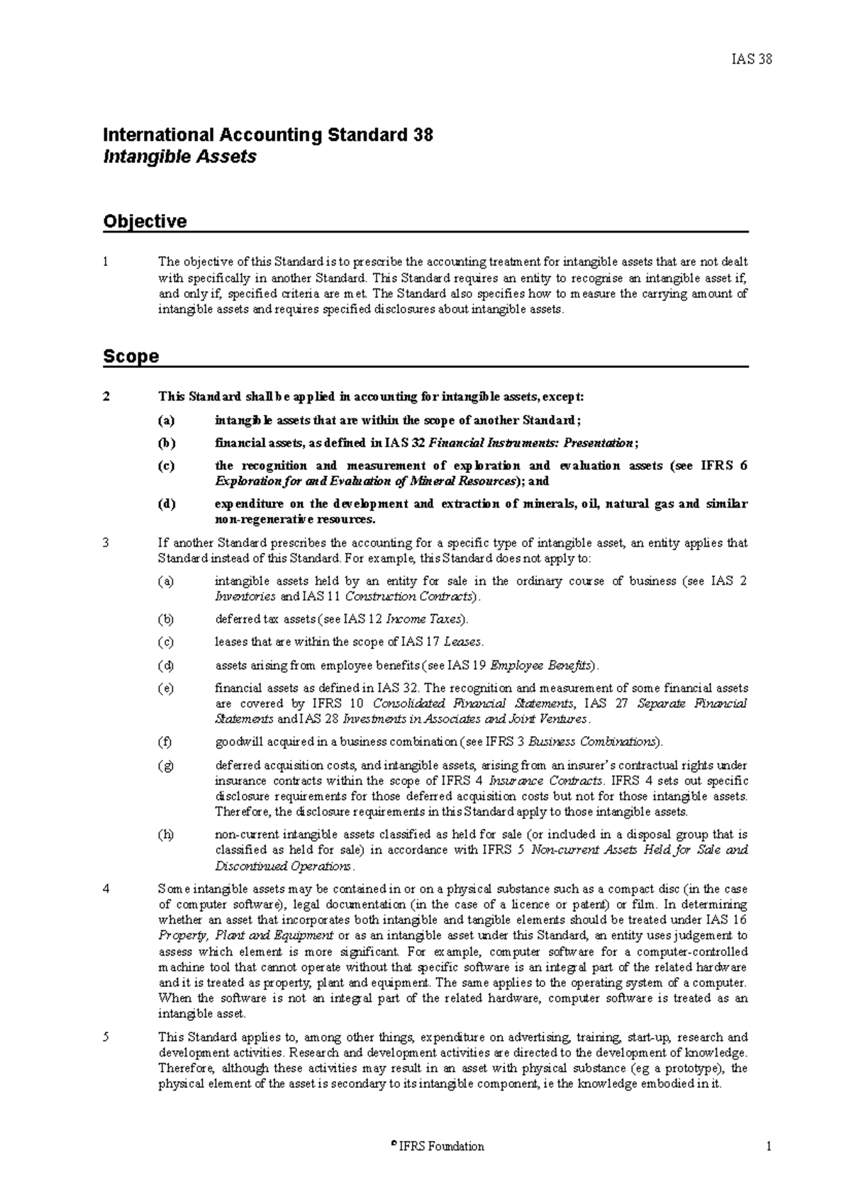 IAS 38 - Intangible Assets - International Accounting Standard 38 ...