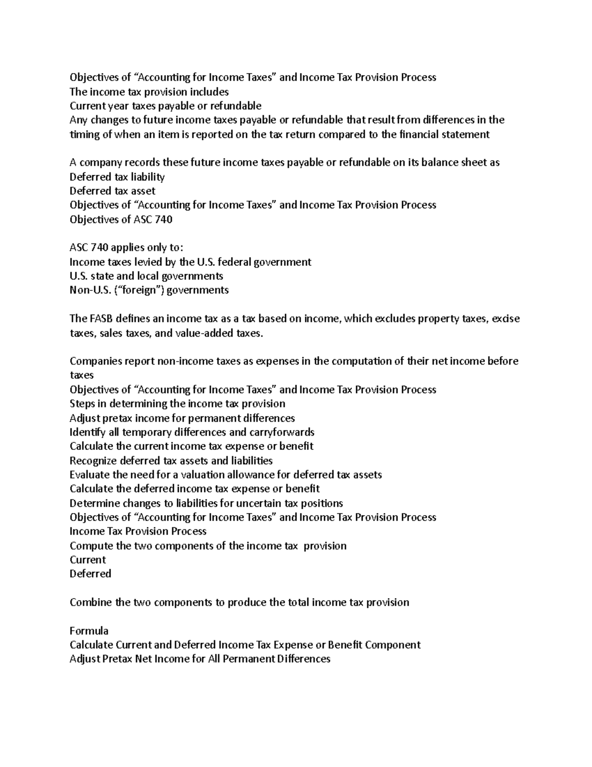 ACCT CH 19: Income Tax Lecture - Objectives of “Accounting for Income ...