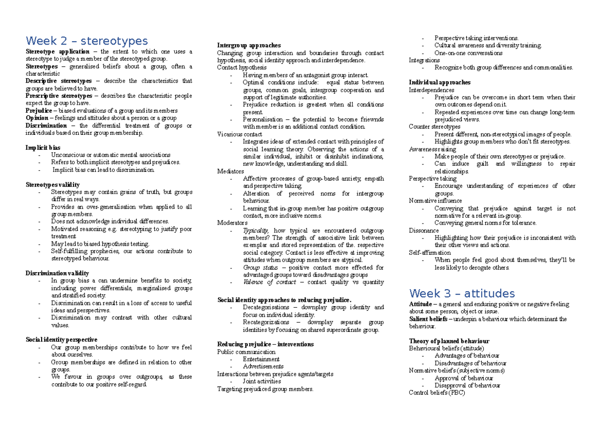 PYB302 - EXAM Notes - PYB202 - QUT - Studocu