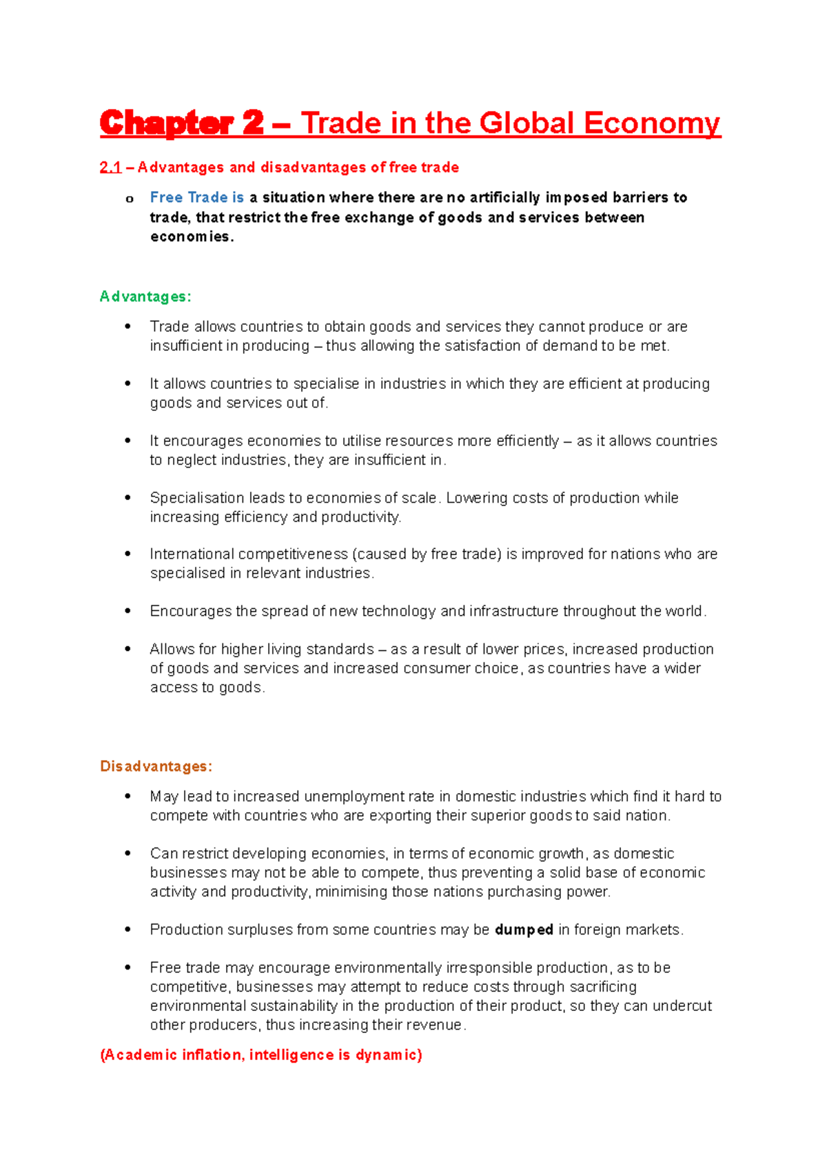 Multilateral and Bilateral Trade Agreements - Chapter 2 – Trade in the ...
