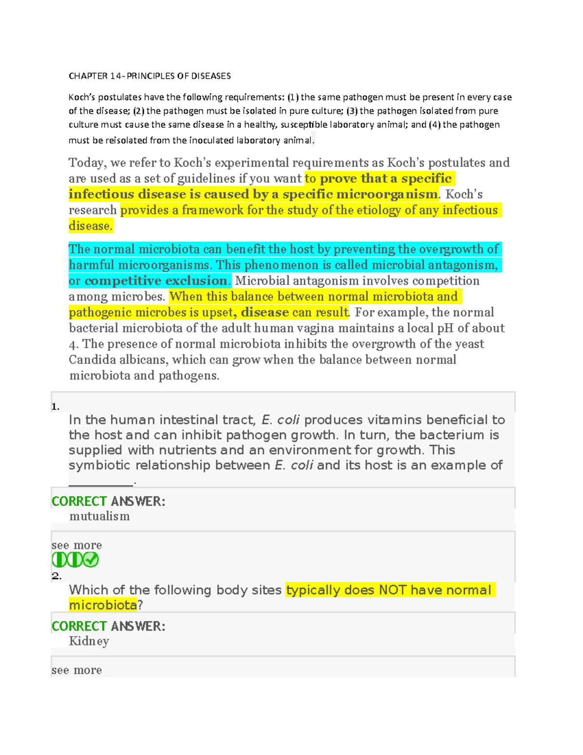 Chapter 14- Disease principles - CHAPTER 14- PRINCIPLES OF DISEASES ...