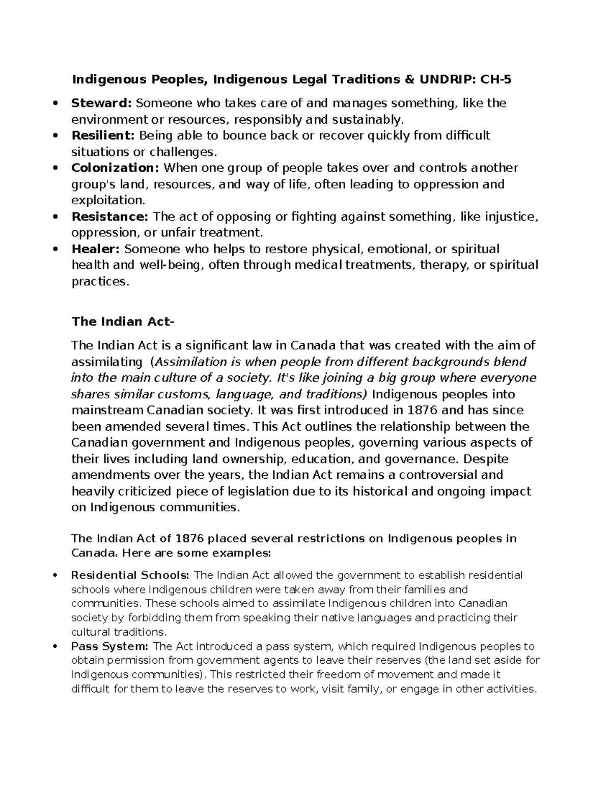 Indigenous Peoples CH-5 - Indigenous Peoples, Indigenous Legal ...