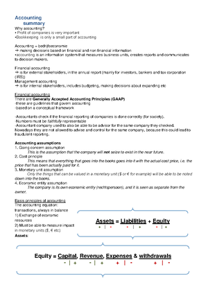 Formula sheet accounting - Formula sheet accounting Accounting equation ...