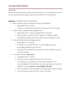 Comparative Politics - LECTURE 1. INTRODUCTION TO COMPARATIVE POLITICS – Caramani (Chapter 1 ...