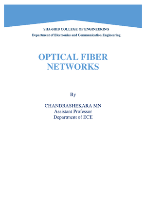 Module 1 - Fiber Optics and Networks - Studocu