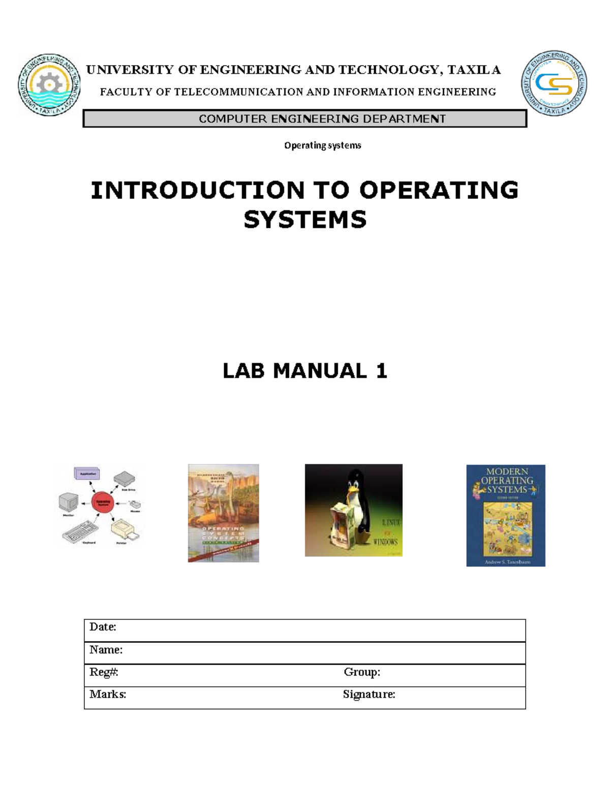 OS Lab01 - FACULTY OF TELECOMMUNICATION AND INFORMATION ENGINEERING COMPUTER ENGINEERING ...