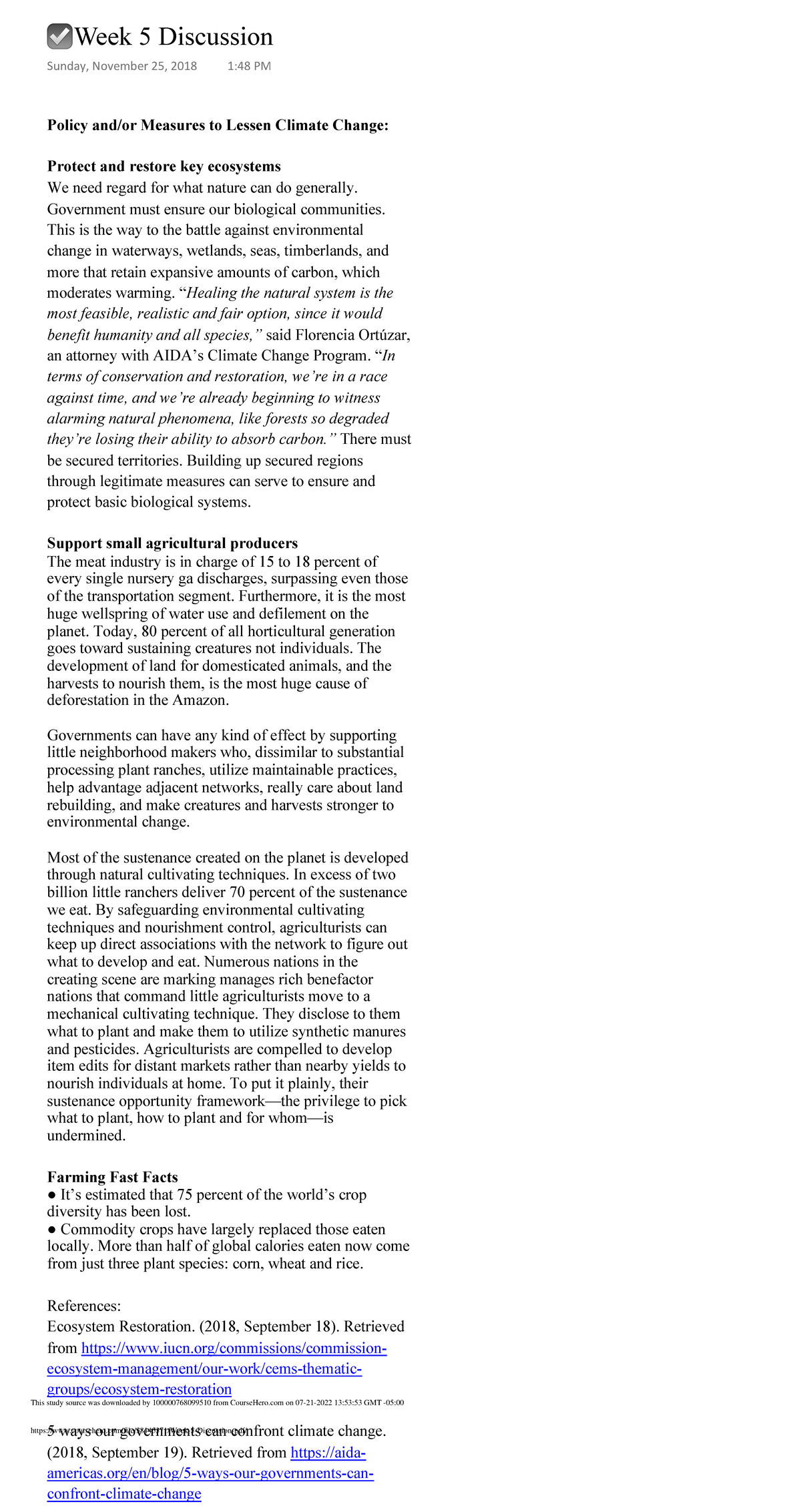 Week 5 Discussion - Policy and/or Measures to Lessen Climate Change ...