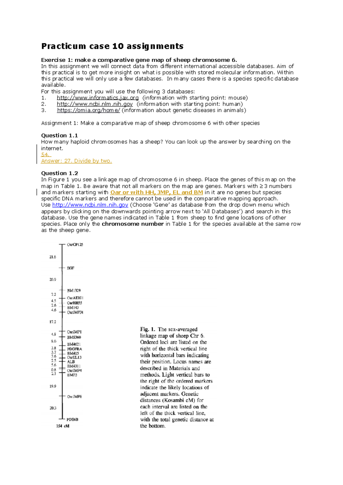 Practicum case 10 DNA assignment (002) mandatory assignment - Practicum case 10 assignments ...