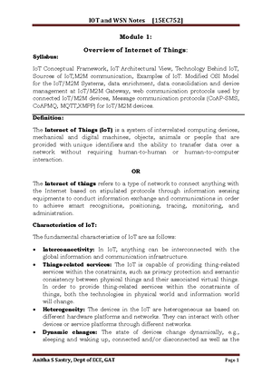 IOT LAB Manual - 1 | P a g e INTERNET OF THINGS/ ARDUINO LABORATORY LAB MANUAL Year : 2020 ...