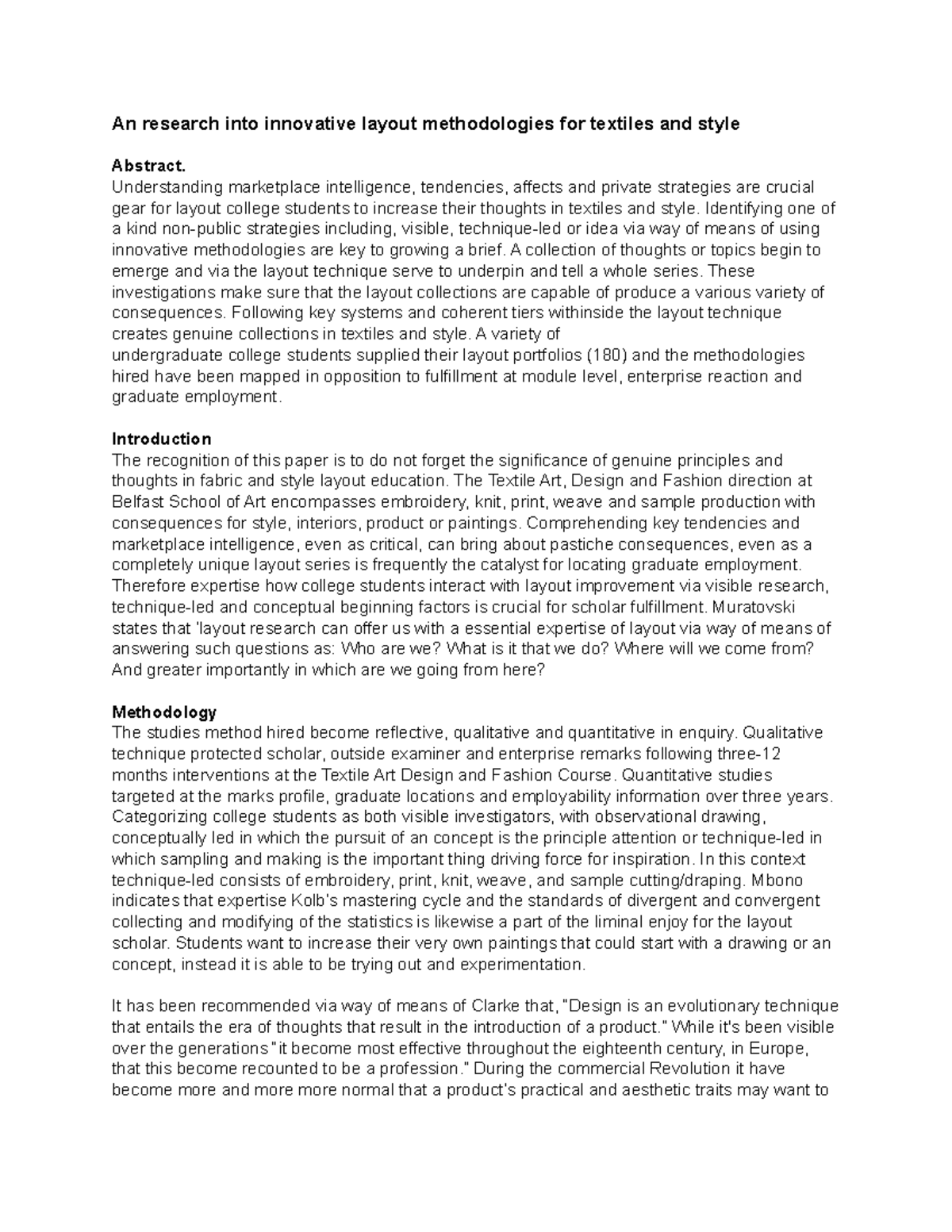 An research into innovative layout methodologies for textiles and style ...