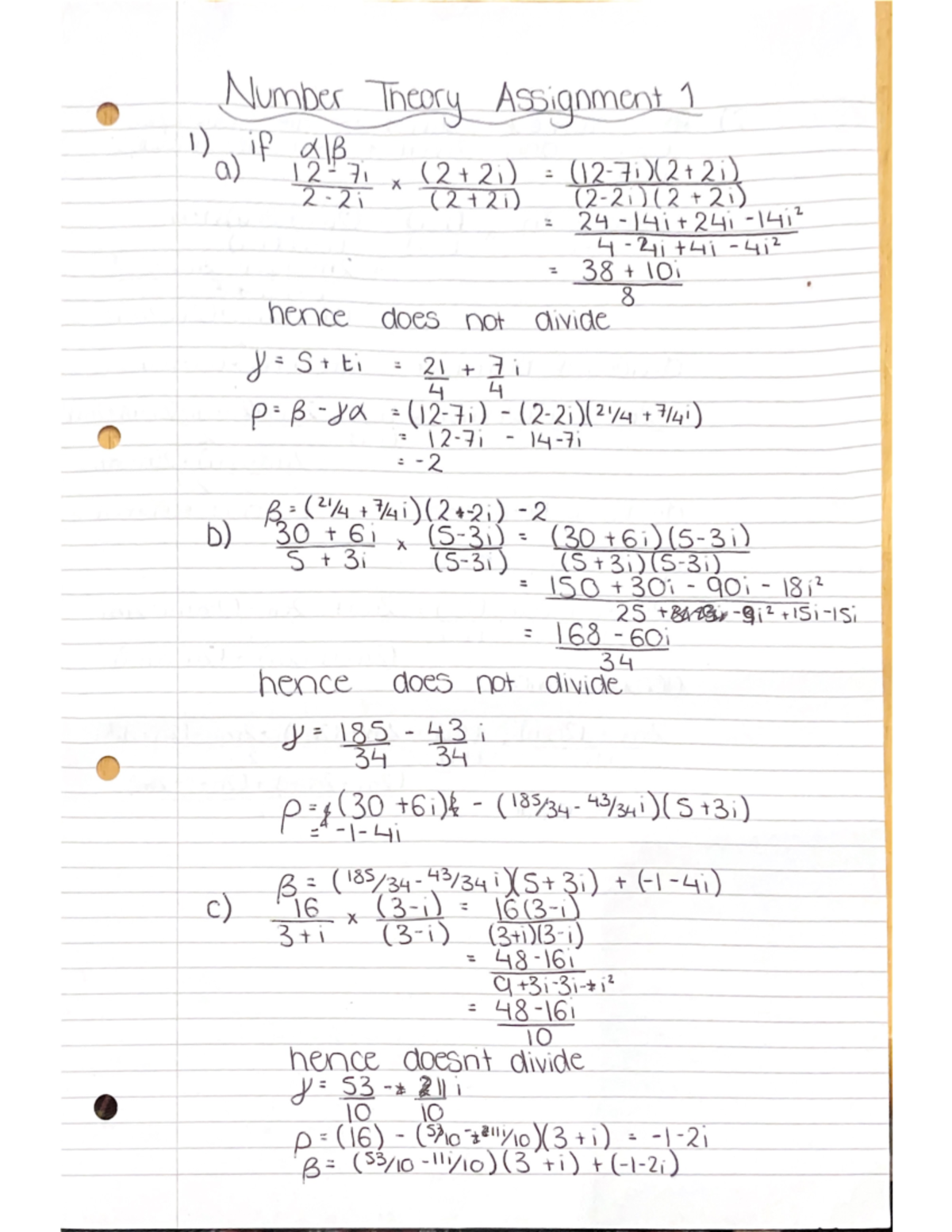 Number Theory Assignment 1 Numbr Thory A G0mc P A I2 2t2 2 21 2 2 24 T 24 2i 38 I