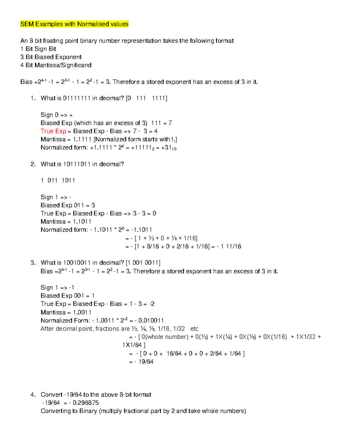 SEM Examples normalised - SEM Examples with Normalised values An 8 bit ...