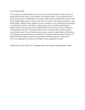 [Solved] 1 Describe some perceptions and observations present in your ...