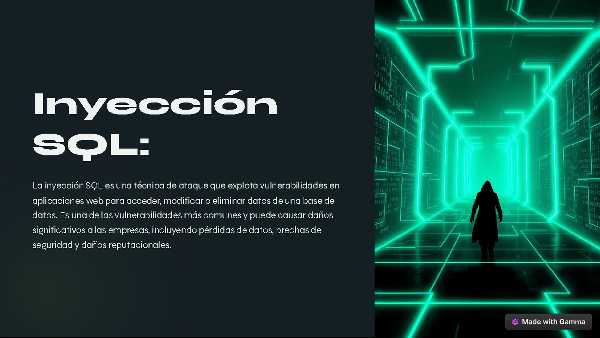 Investigacion inyeccion sql - Inyección SQL: La inyección SQL es una ...