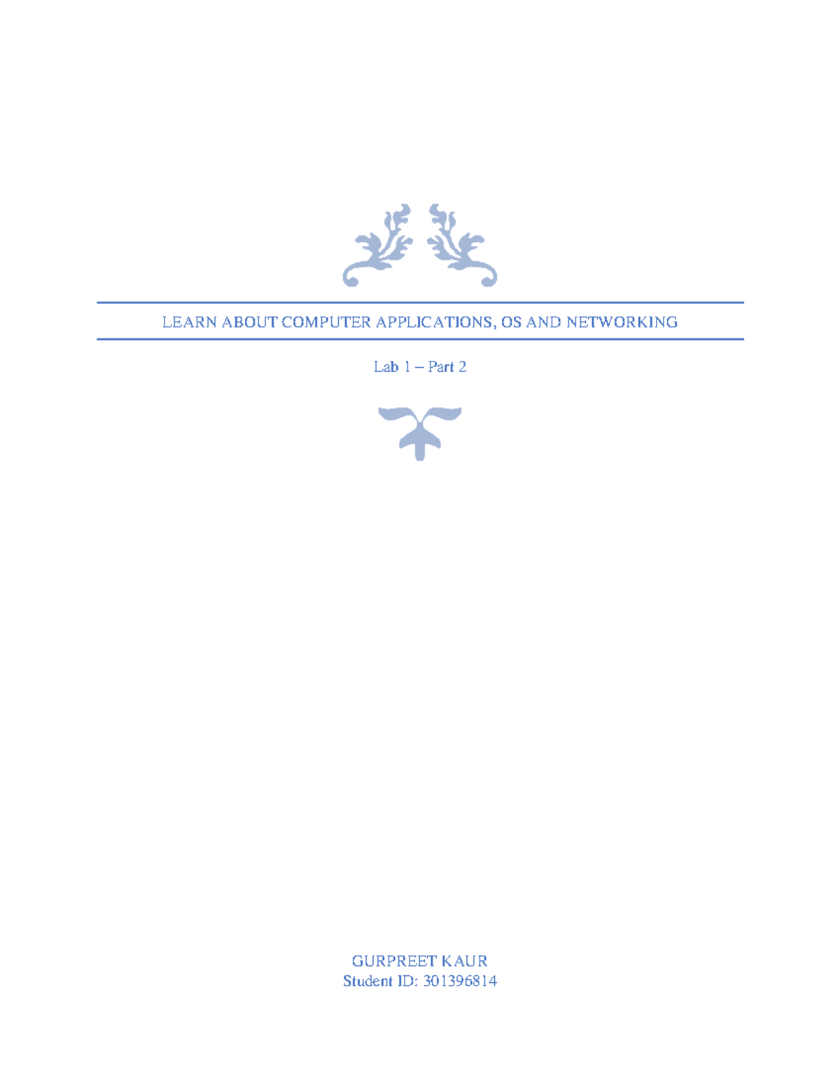 Comp 120 LAB 1 PART 2 - Assignment 1 - LEARN ABOUT COMPUTER ...