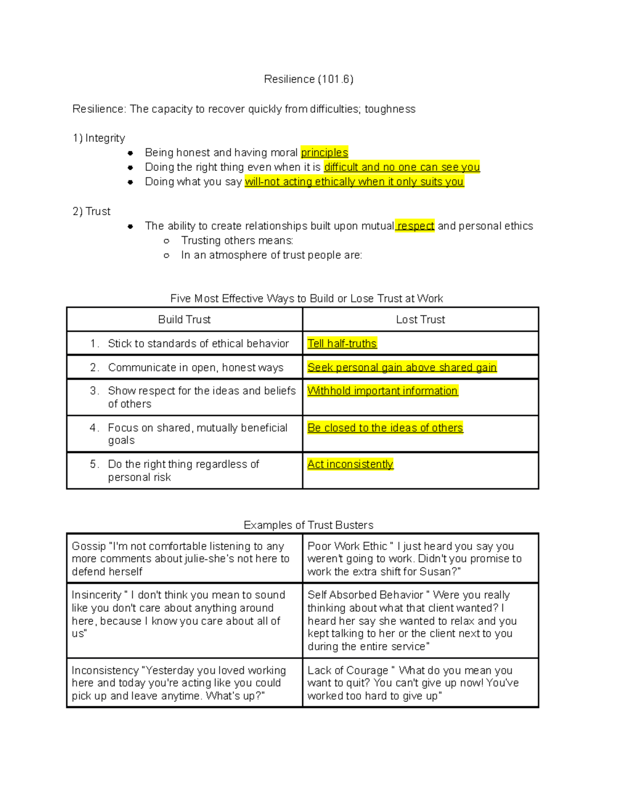 Resilience (101 - Resilience (101) Resilience: The capacity to recover ...
