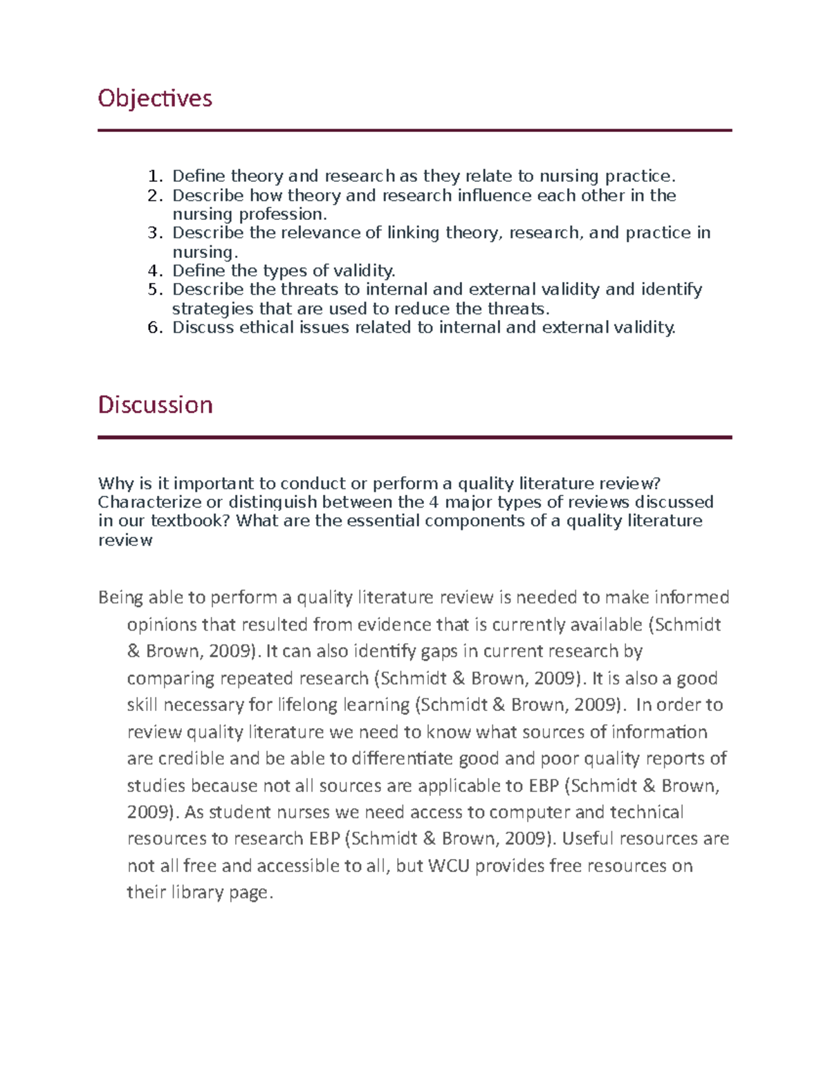N350 Research Week 2 - weekly discussion - Objectives Define theory and ...