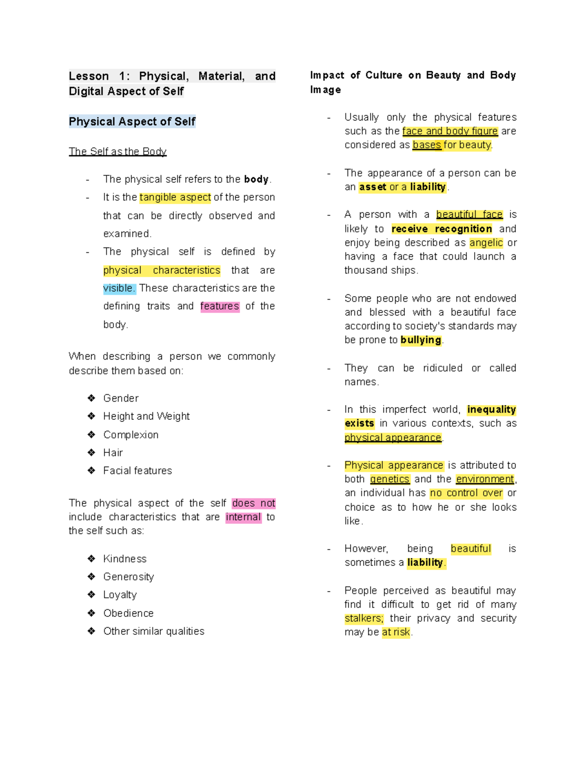 Reviewer Uself - Lesson 1: Physical, Material, and Digital Aspect of ...