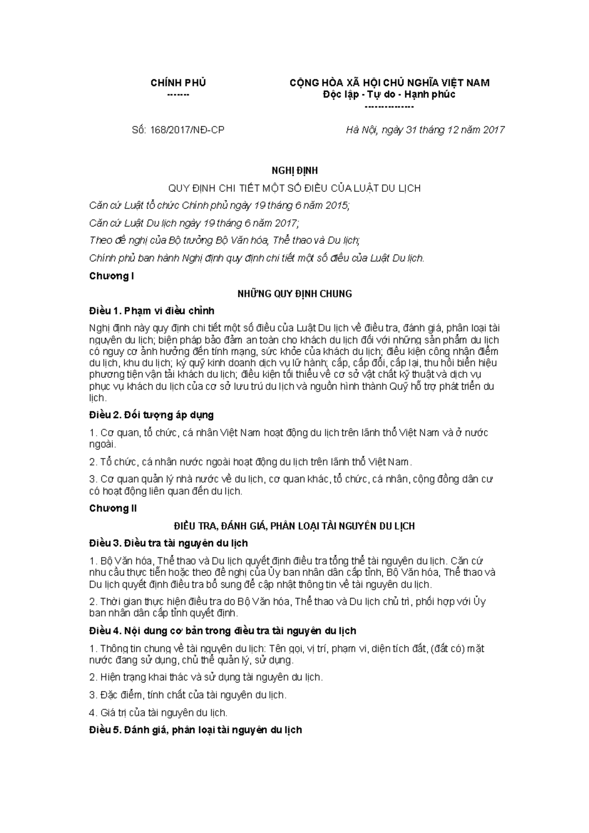 ND 168 năm 2017 cua CP - ND 168 năm 2017 cua CP - CHÍNH PHỦ - CỘNG HÒA XÃ HỘI CHỦ NGHĨA VIỆT NAM ...