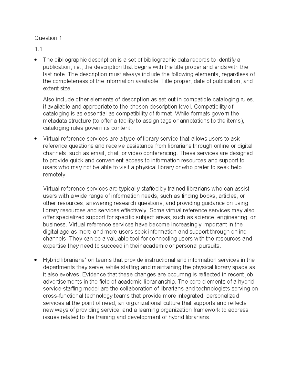 AIS2602 ASS2 - Question 1 1. The bibliographic description is a set of ...