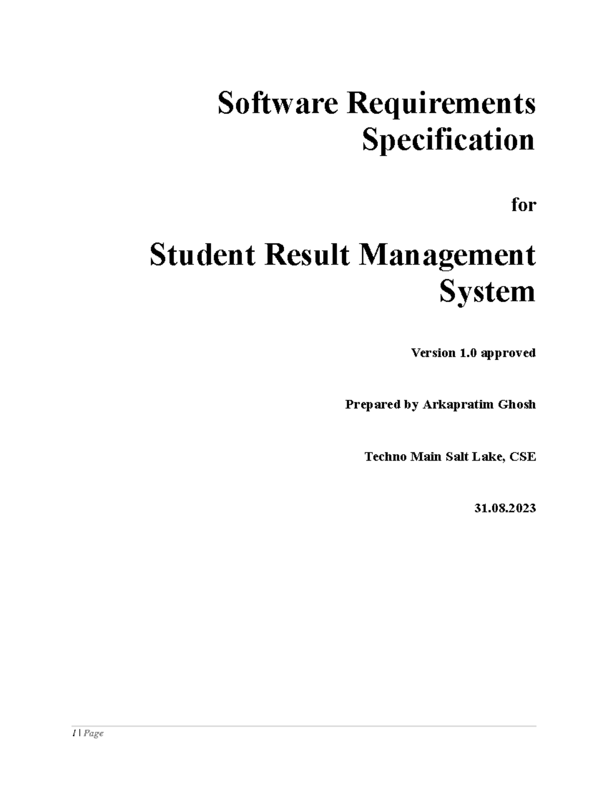 Assignment 12 Prototype - Software Requirements Specification for ...