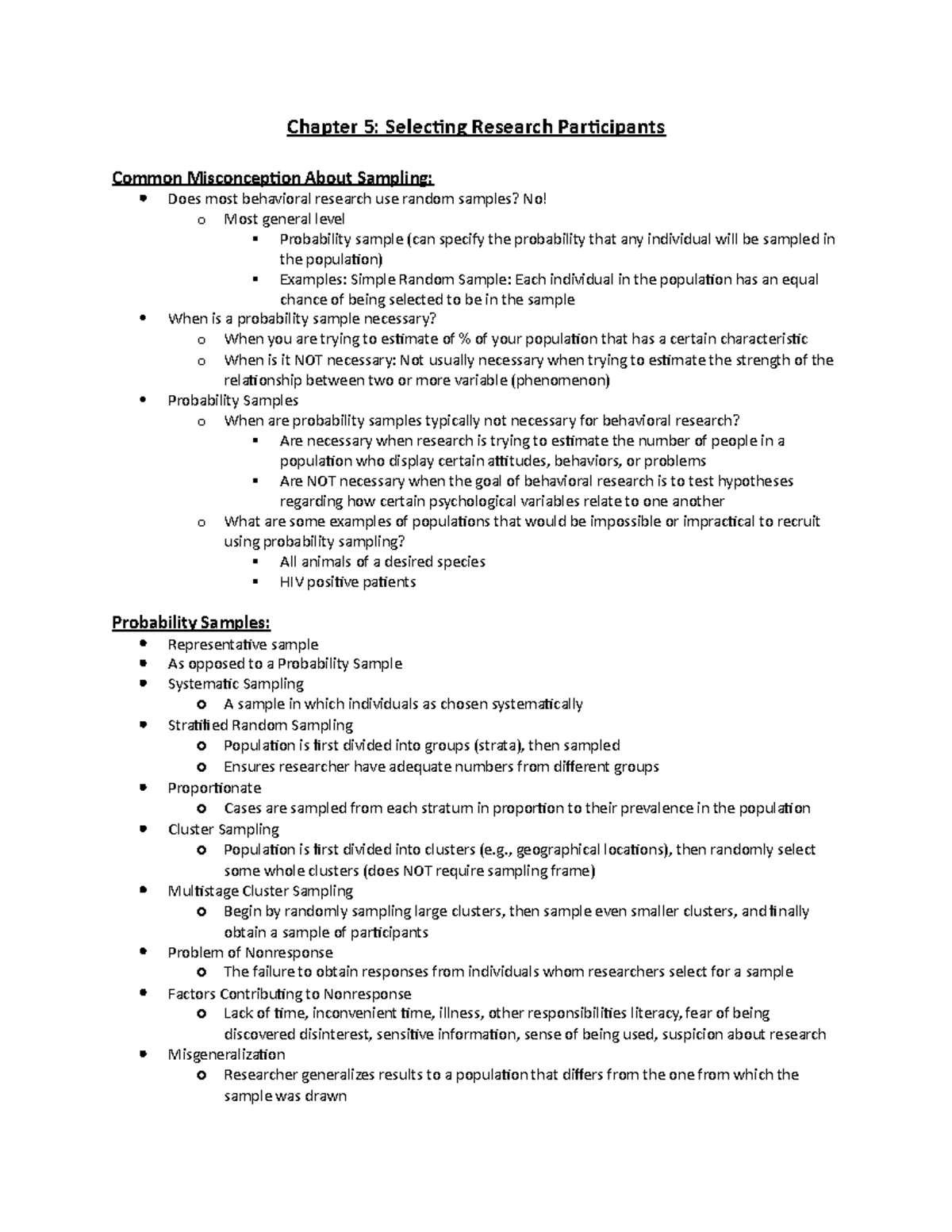 Selecting Research Participants - Chapter 5: Selecting Research ...