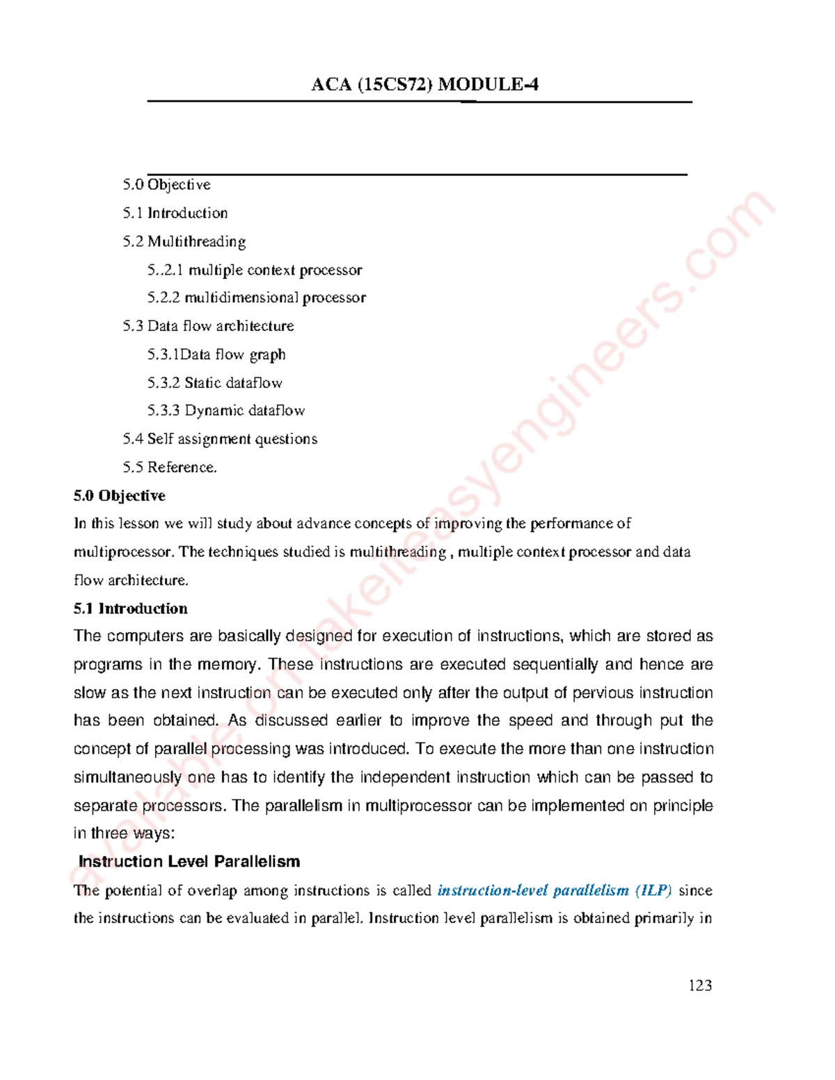 M4 - LEtures NOtes vtu aca refer it for answers - ACA (15CS72) MODULE ...
