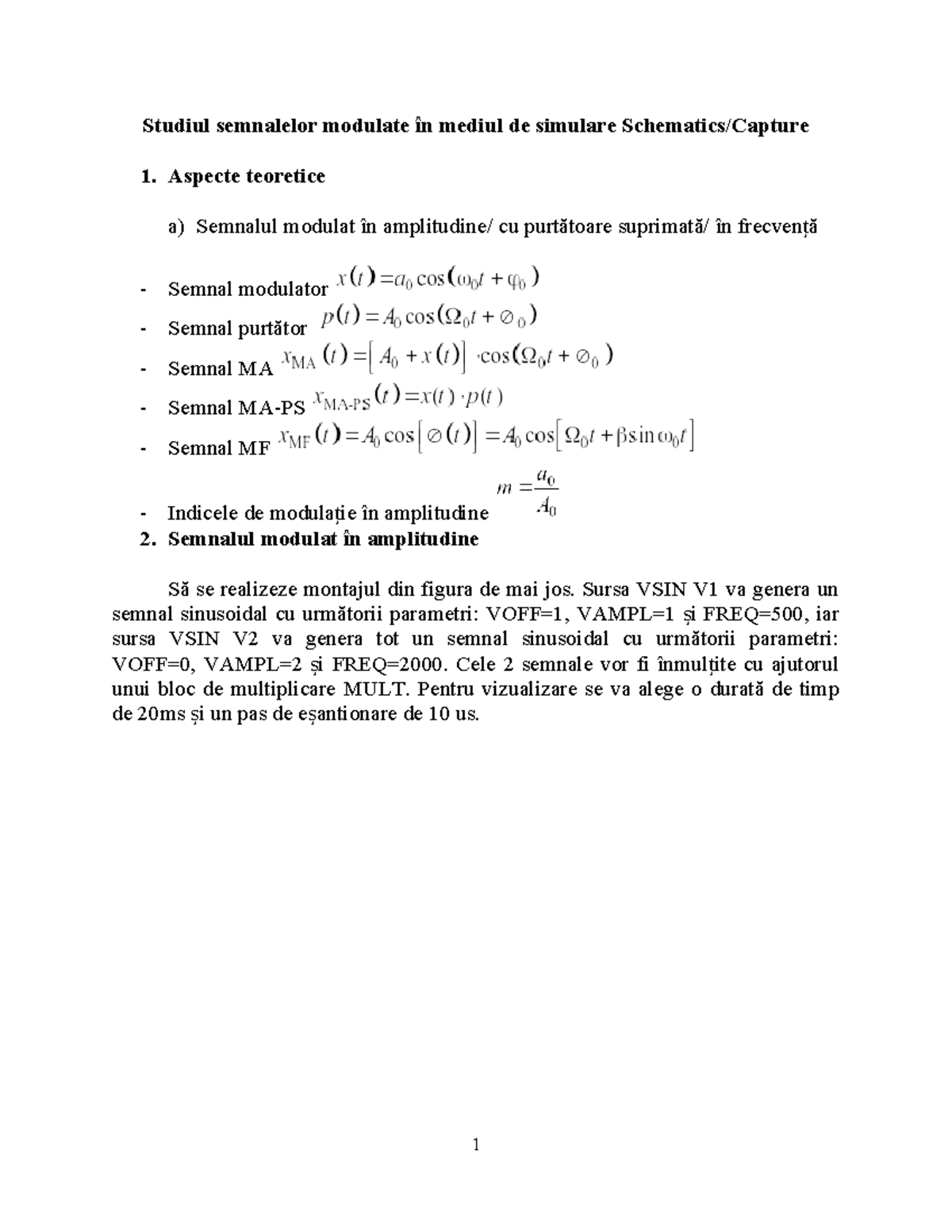 Laborator 6 Nedelea Daniel Florin - Studiul semnalelor modulate în ...
