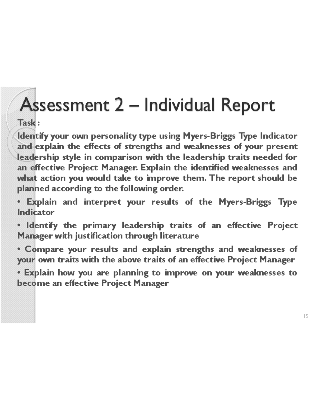 Assignment guideline - Management - Assessment 2 – Individual Report ...