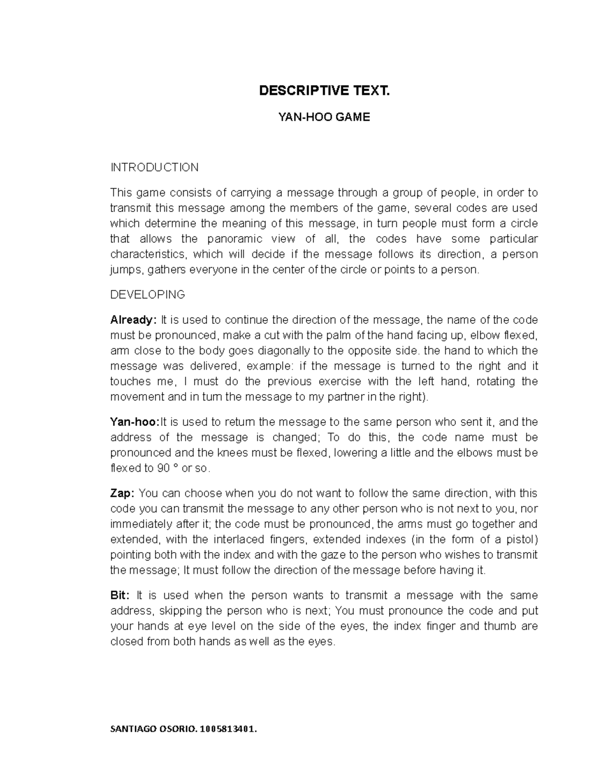 Descriptive Text game yan-ho - DESCRIPTIVE TEXT. YAN-HOO GAME ...